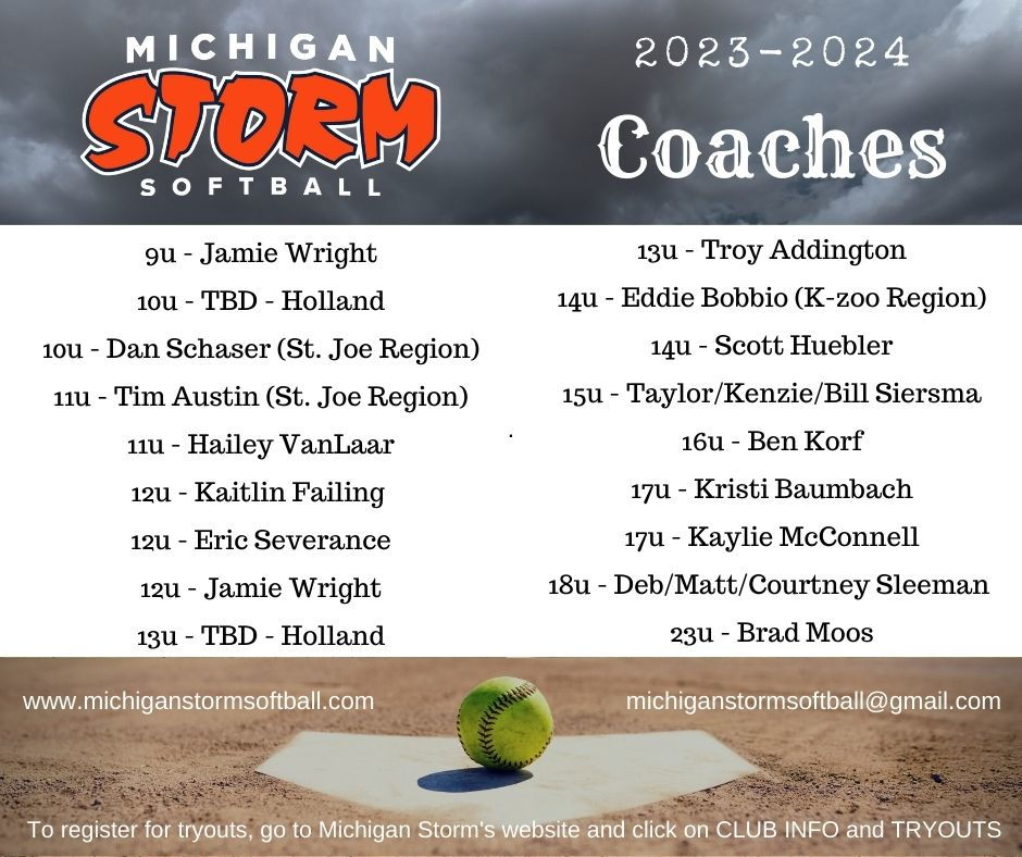 Tryouts - Michigan Storm Softball